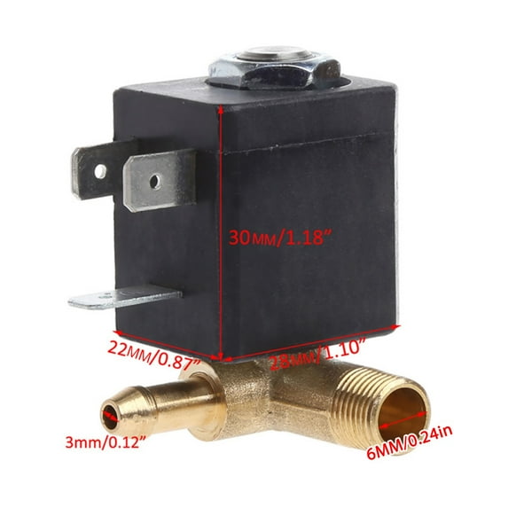 Cannula N/C AC 230V G1/8" Brass Steam Air Generator Water Solenoid for ...