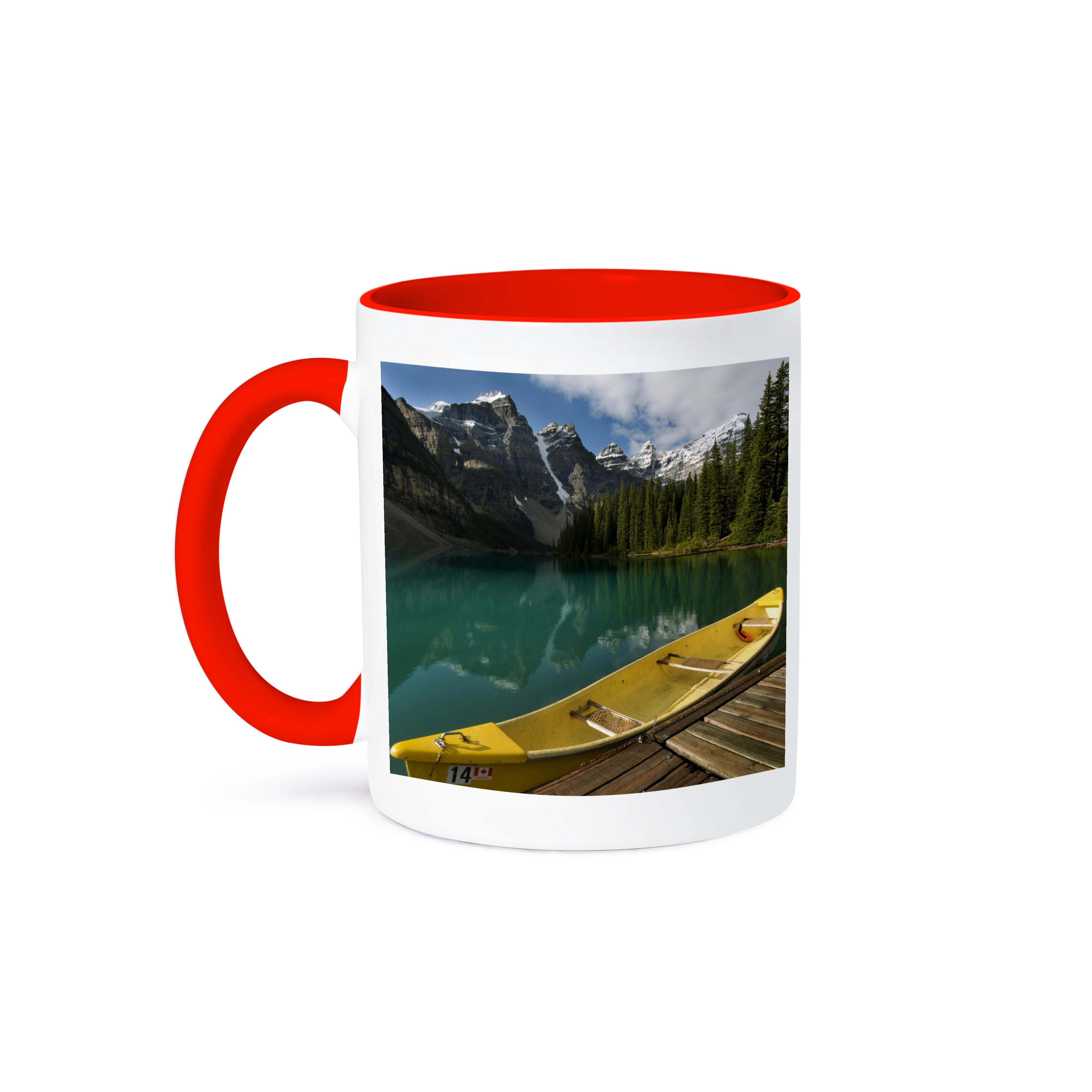 Canoe Along Moraine Lake, Banff National Park, Banff-Cn02 Rkl0004 ...