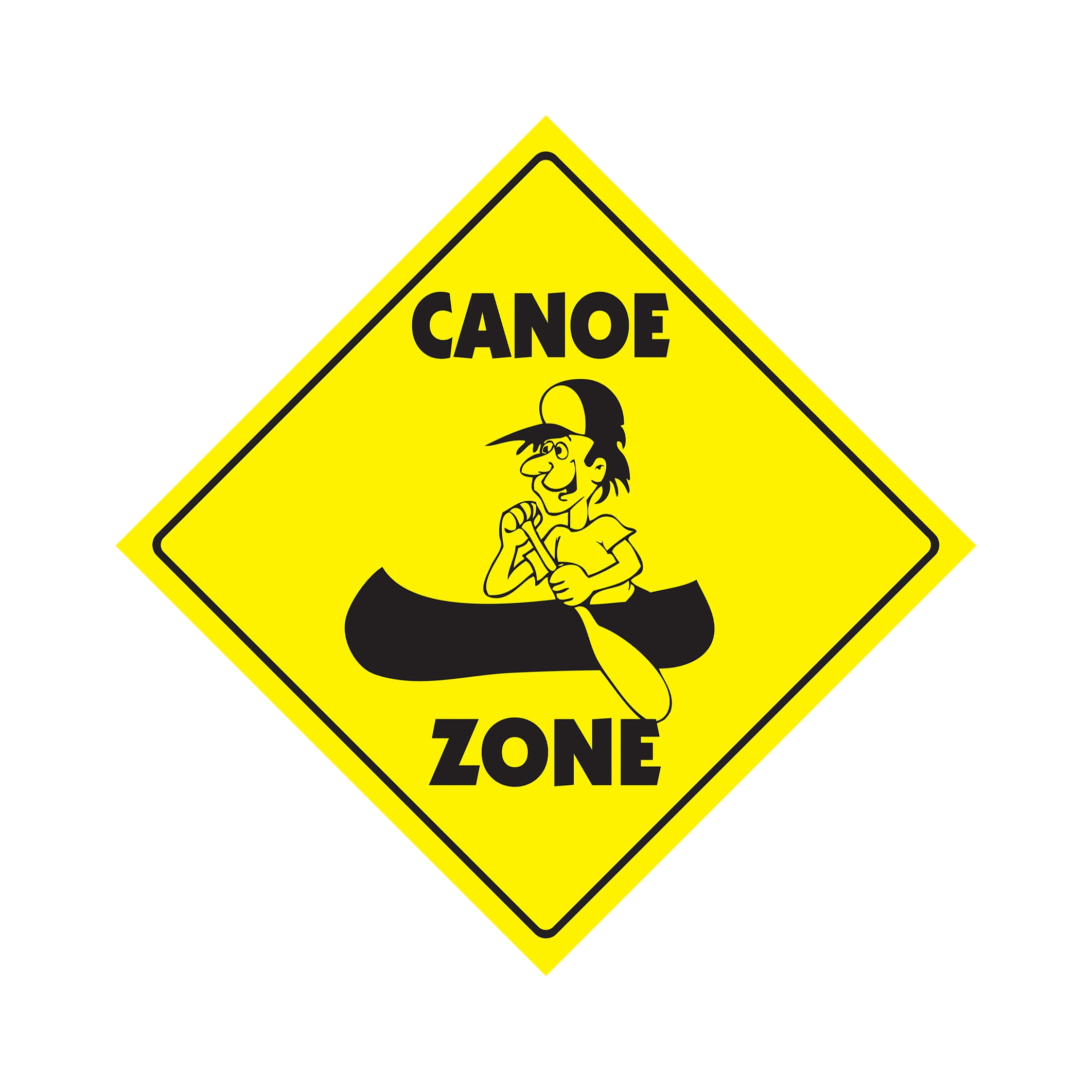 Canoe Crossing Sign Zone Xing | Indoor/Outdoor | 14" Tall row boat oar ...