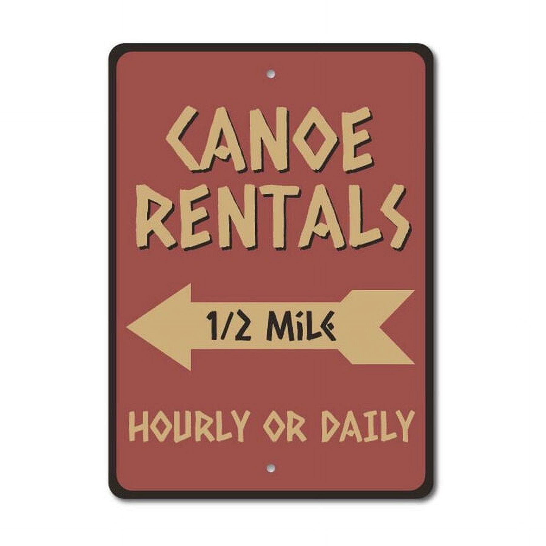 Canoe Rentals Sign Canoe Sign Canoe Arrow Sign Rental Arrow Metal Wall ...