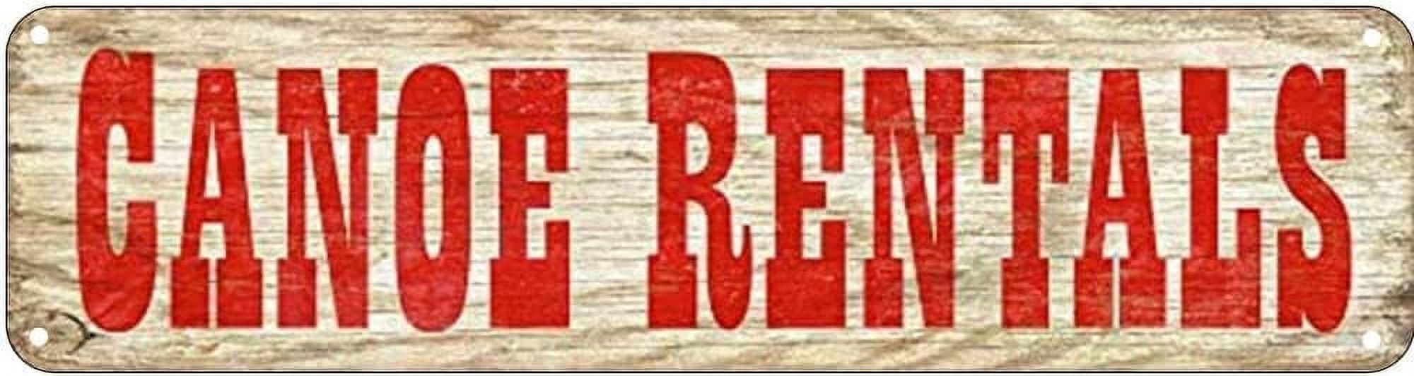 Canoe Rentals Vintage Signs Retro Tin Signs for Kitchen Home Garden ...
