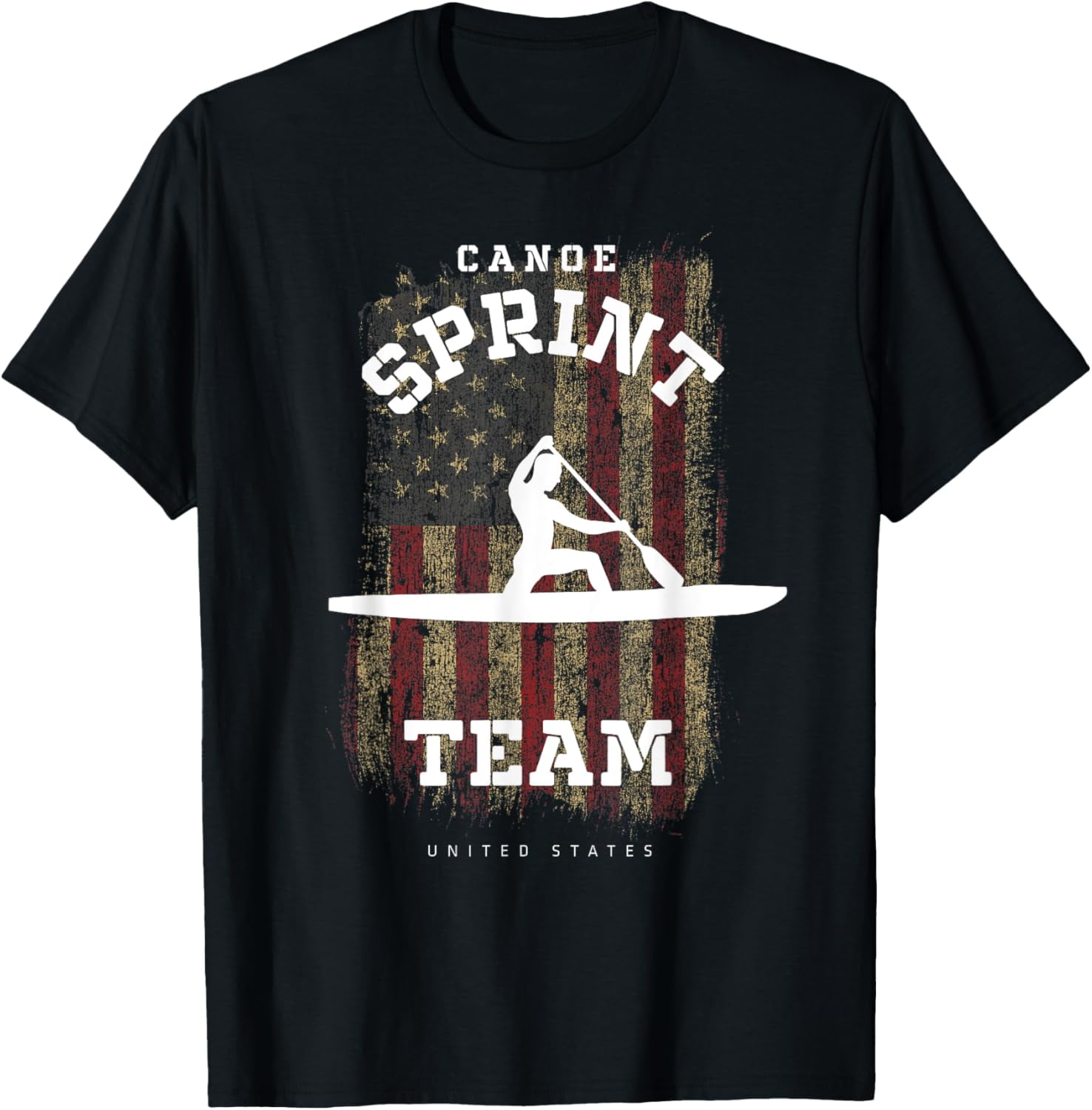 Canoe Sprint United States Water Sports Player Canoeing T-Shirt ...