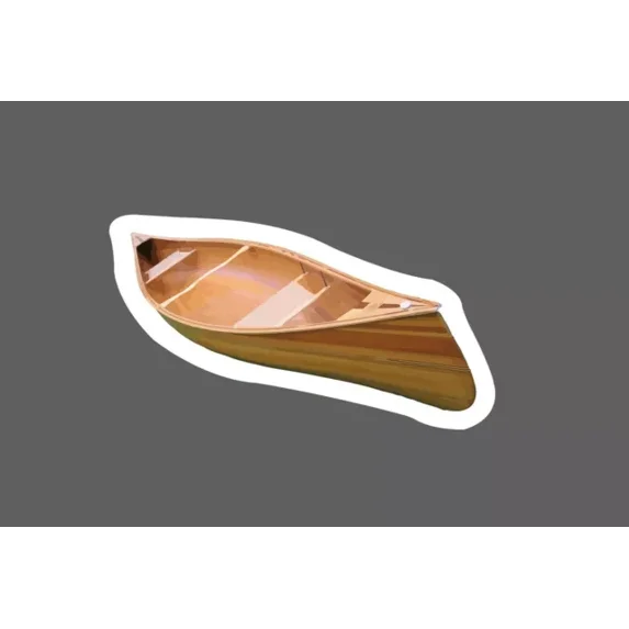 Canoe Sticker Wooden Boat Waterproof Sticker Phone Decal Water Bottle ...