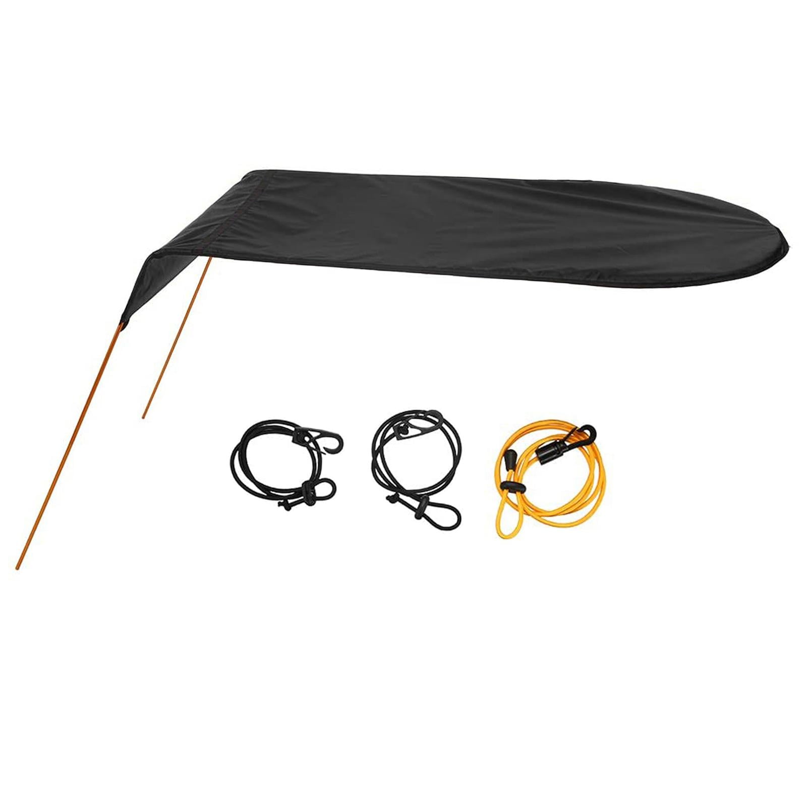 Canoe Sun Shade Canopy Sailboat Awning Fishing Tent Kayak Boat Black ...