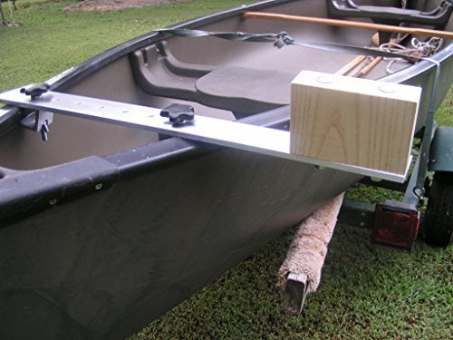 Canoe Trolling Motor Mount Bracket with Aluminum Crossbar and Solid Ash ...