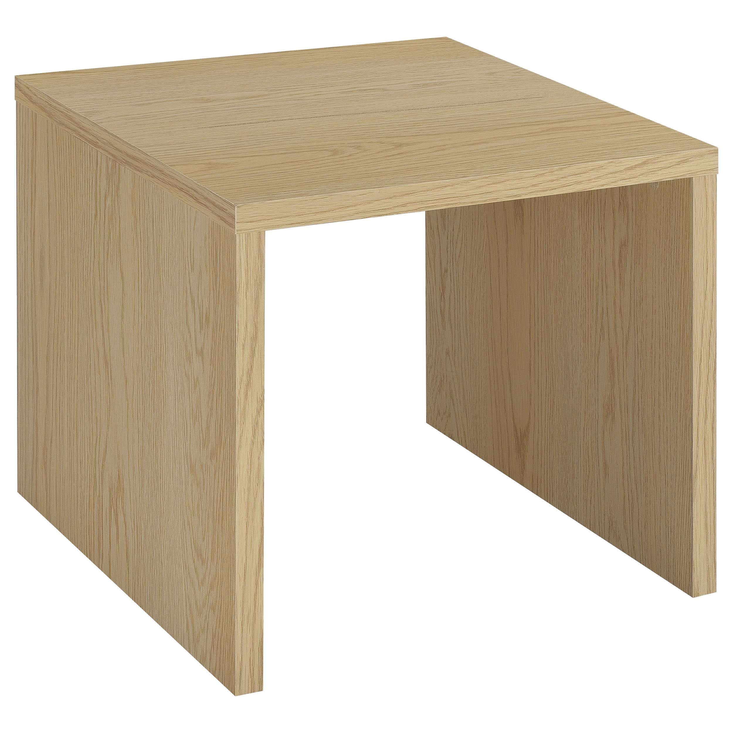 Canoga Engineered Wood Accent Side End Table Light Oak - Walmart.com