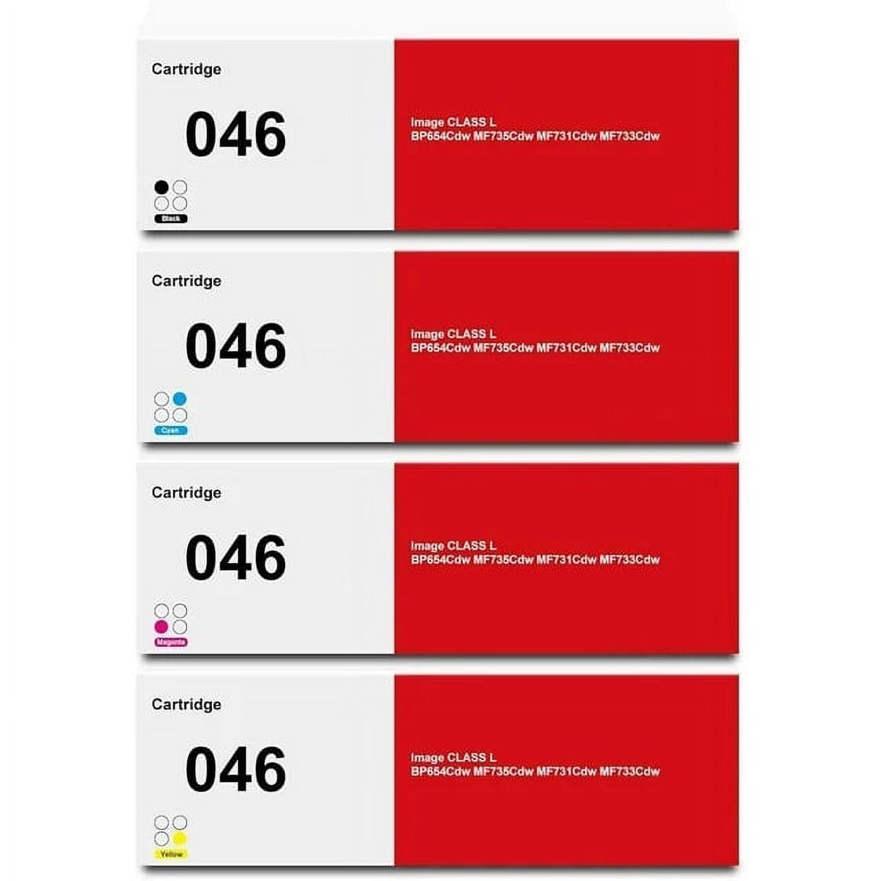 Canon 046 Toner Cartridges, 4-Pack for imageCLASS LBP654Cdw/MF735Cdw ...