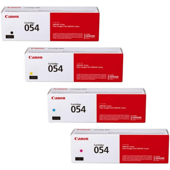 Canon 054 4-Color Toner Cartridge Set for High Volume Color Printing ...