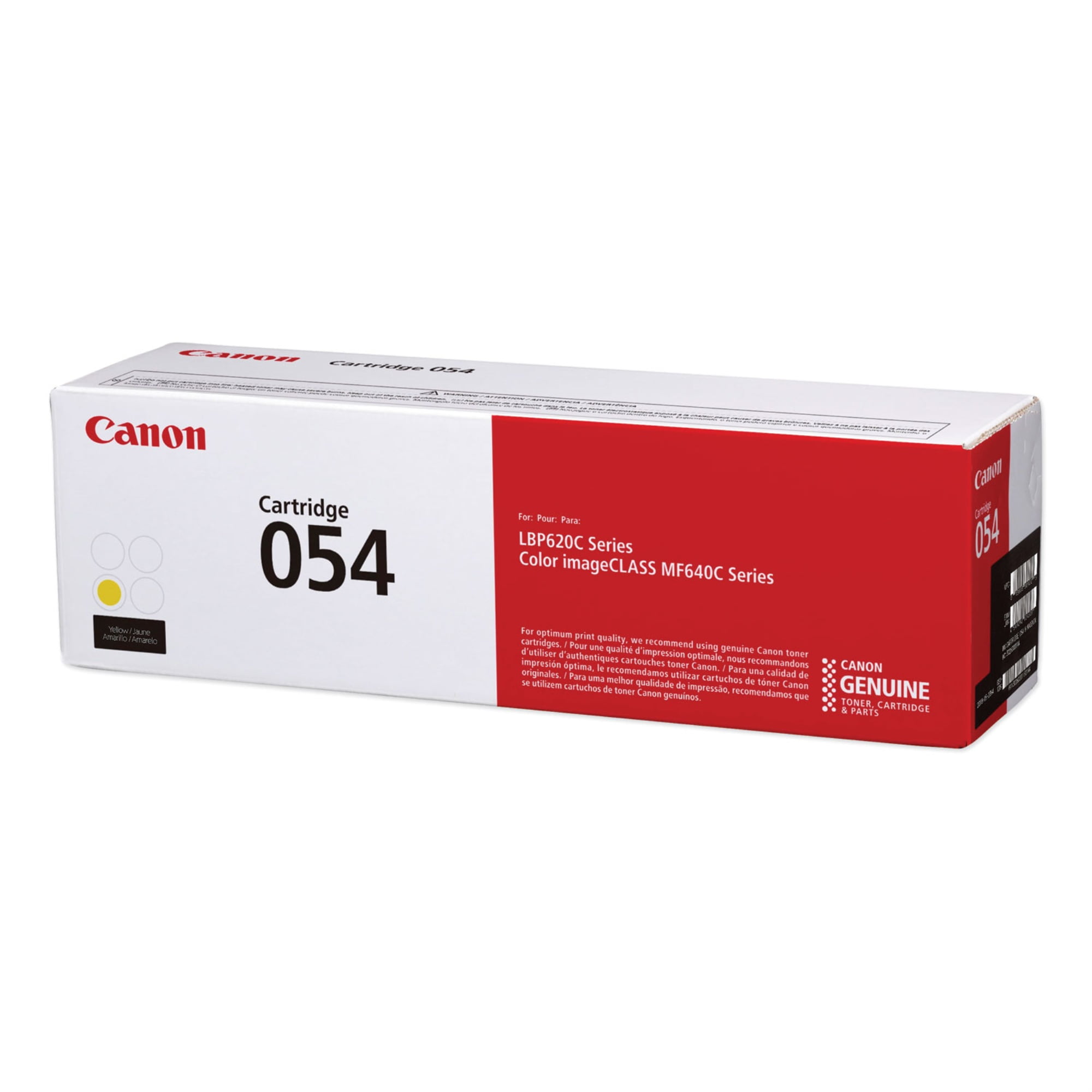 Canon 054 Yellow Laser Toner Cartridge - 1200 Pages Yield, Compatible ...