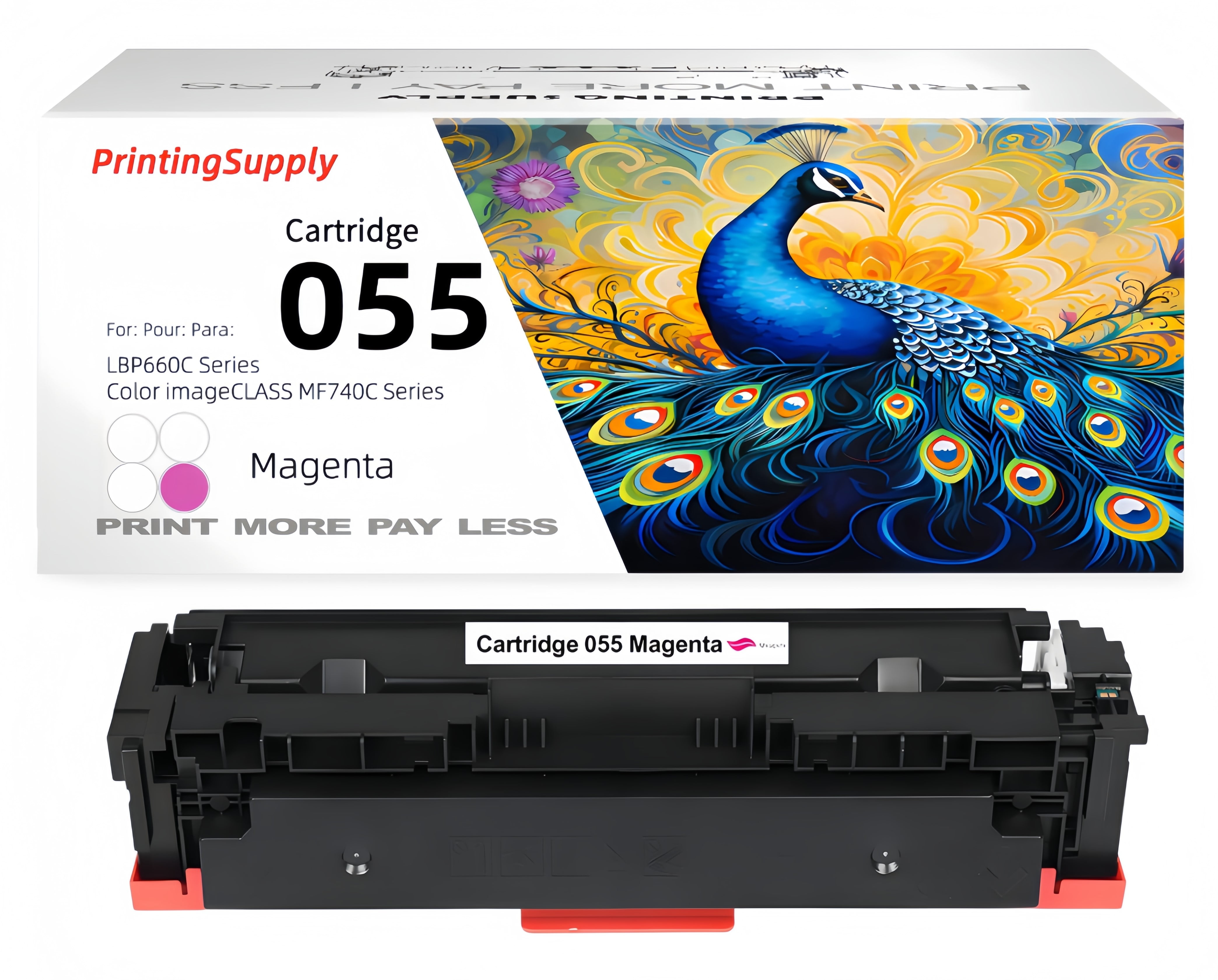 1-Pack Magenta 055 055H Toner Cartridge For Canon 055 055H Compatible ...