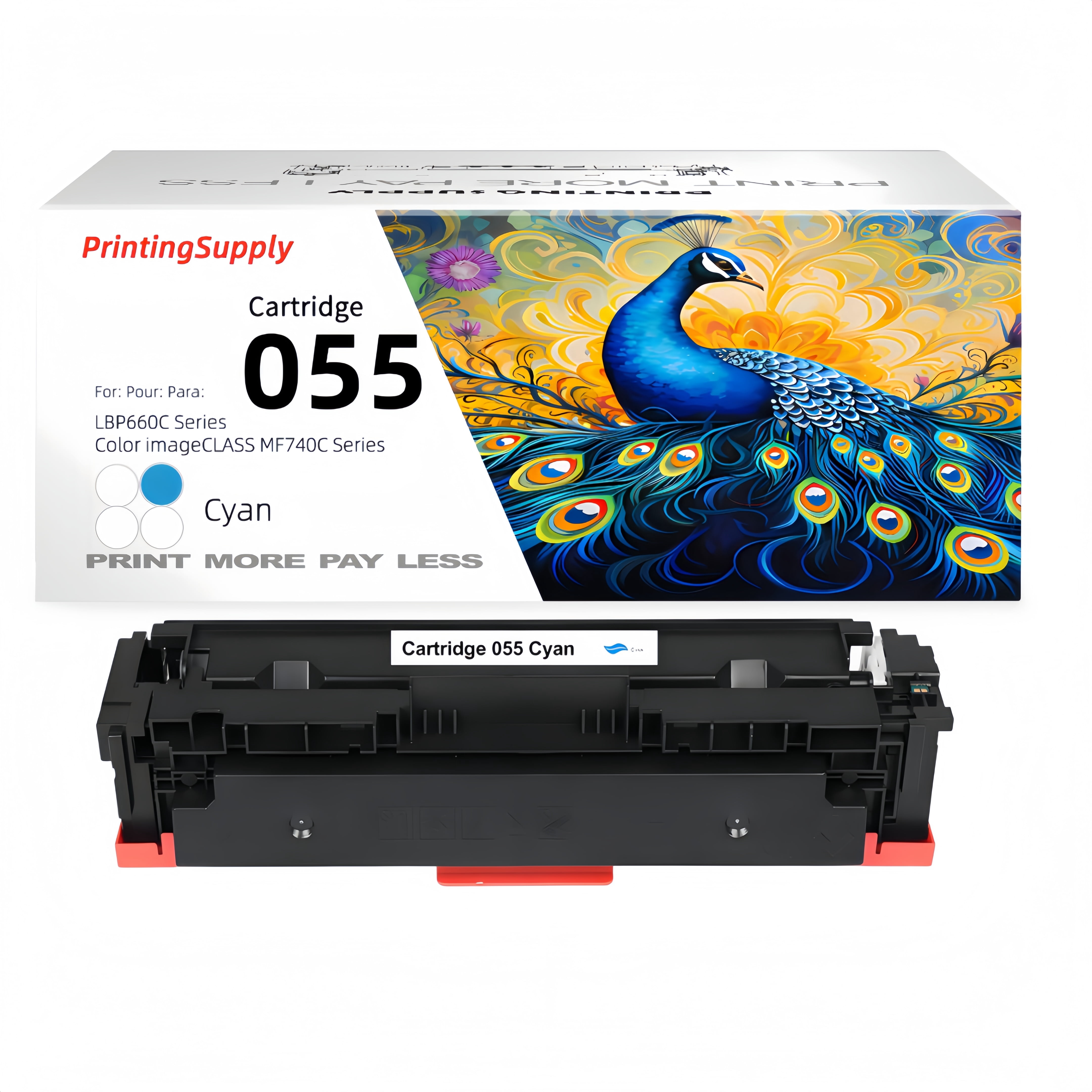1-Pack Cyan 055 055H Toner Cartridge For Canon 055 055H Compatible for ...
