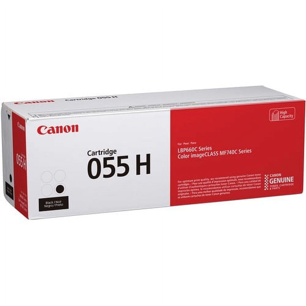 Canon 055H Original High Yield Laser Toner Cartridge - Black - 1 Each - 7600 Pages | Bundle of 2 ...
