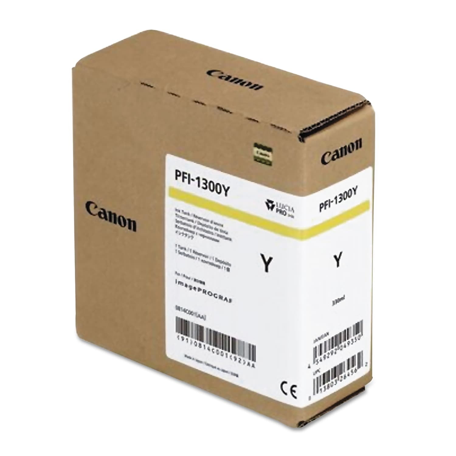 Canon PFI-1300 330ml Yellow Pigment Ink Tank for Select imagePROGRAF ...