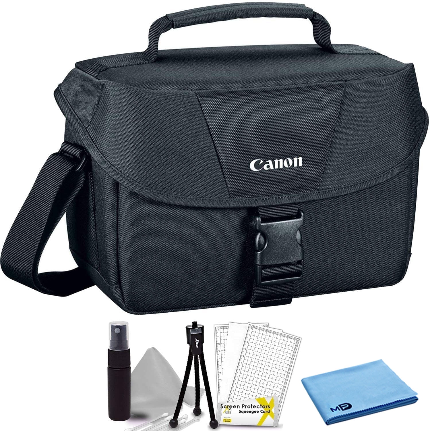 Canon 100ES DSLR Camera Case with Lens Carry Strap and Rebel Bundle ...