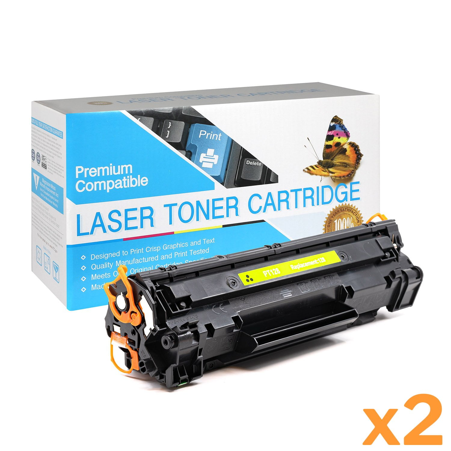 Canon Compatible Toner Cartridge 128, Black, Printer Toner, Multipack ...
