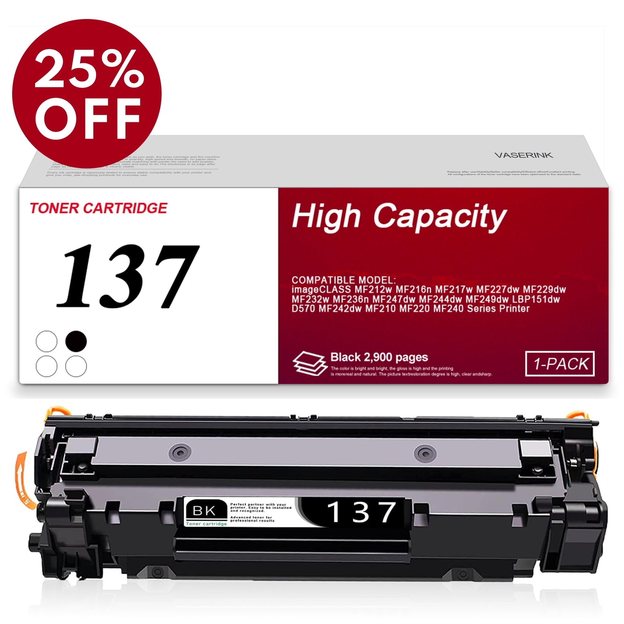 Canon 137 9435b001 Toner Cartridge Black 1-Pack Replacement for Canon ...