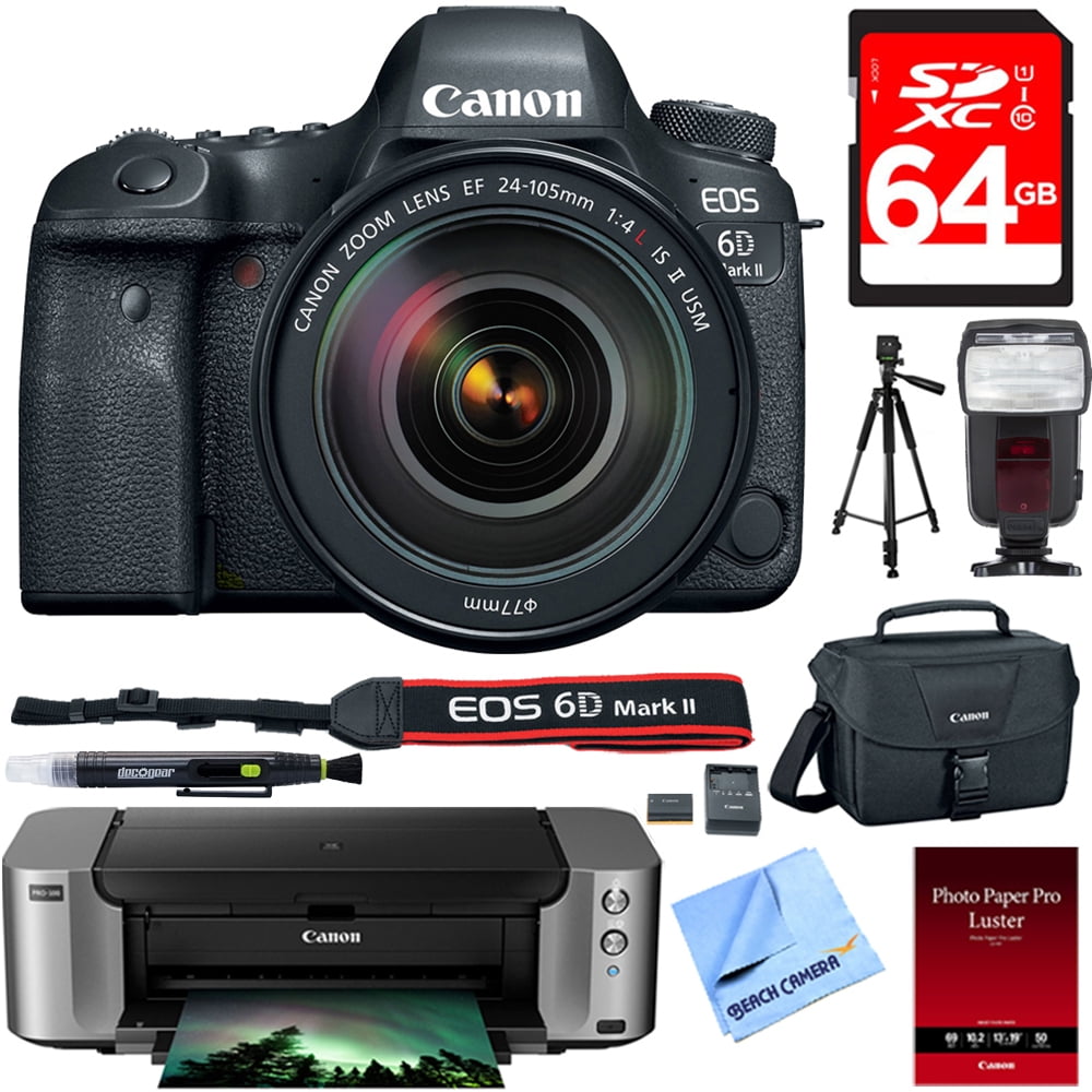 Canon (1897C009) EOS 6D Mark II 26.2MP Full-Frame Digital SLR Camera ...