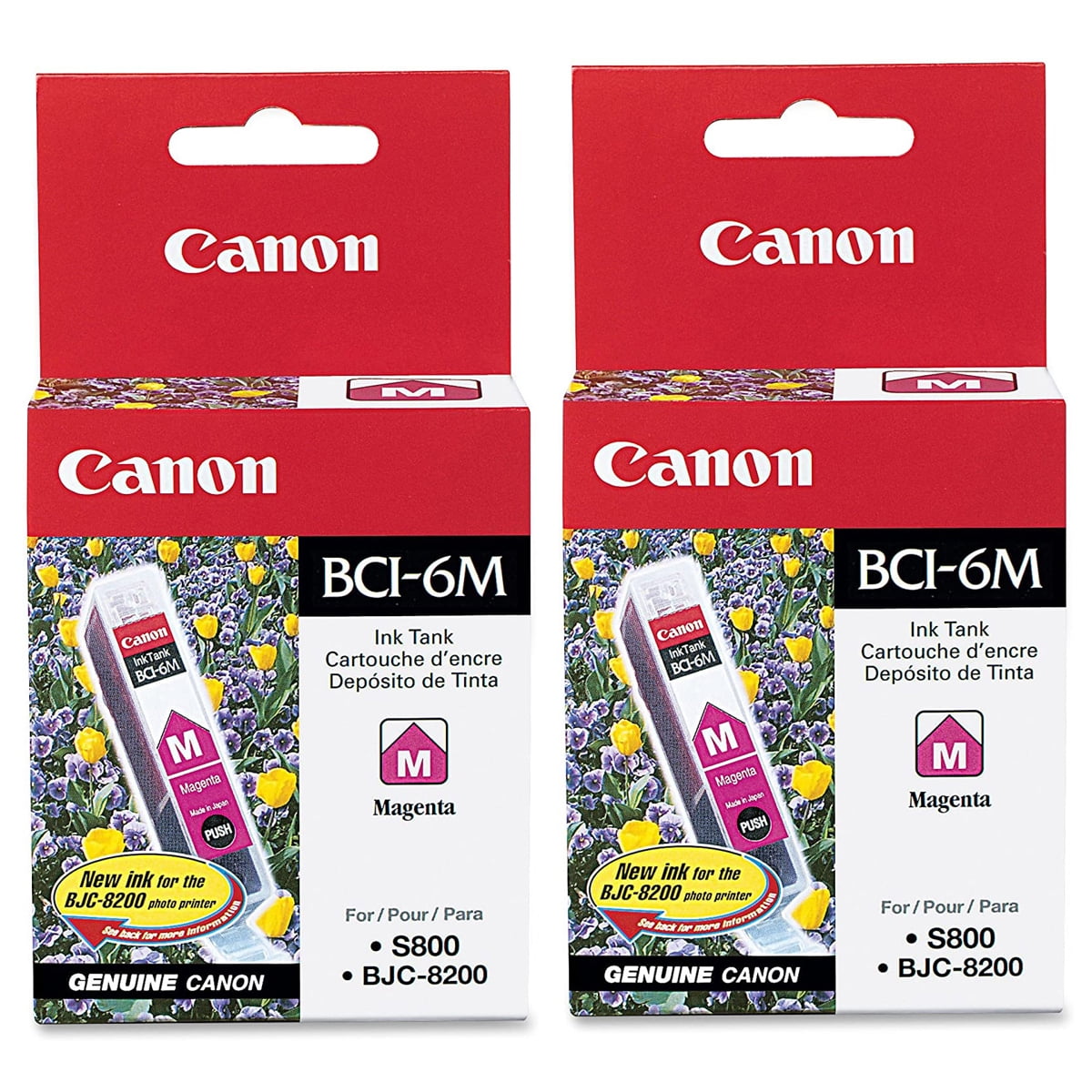 Canon 2 Pack BCI-6 Magenta Ink Tank for PIXMA iP, MP Series, i Series ...