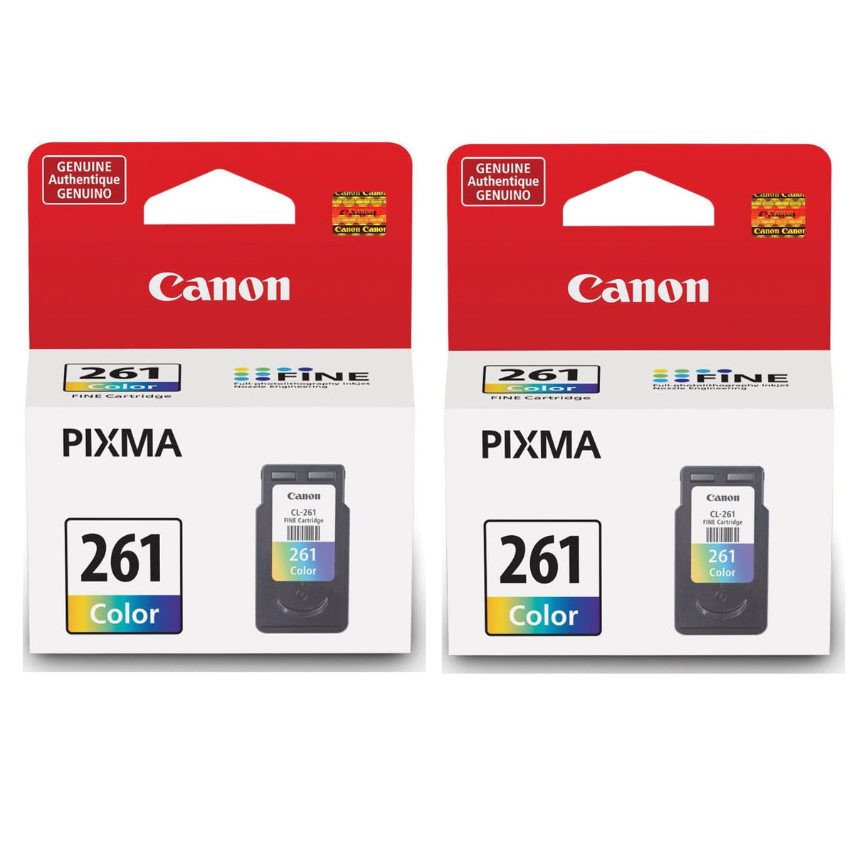 Canon 2 Pack CL-261 Color Ink Cartridge - Walmart.com