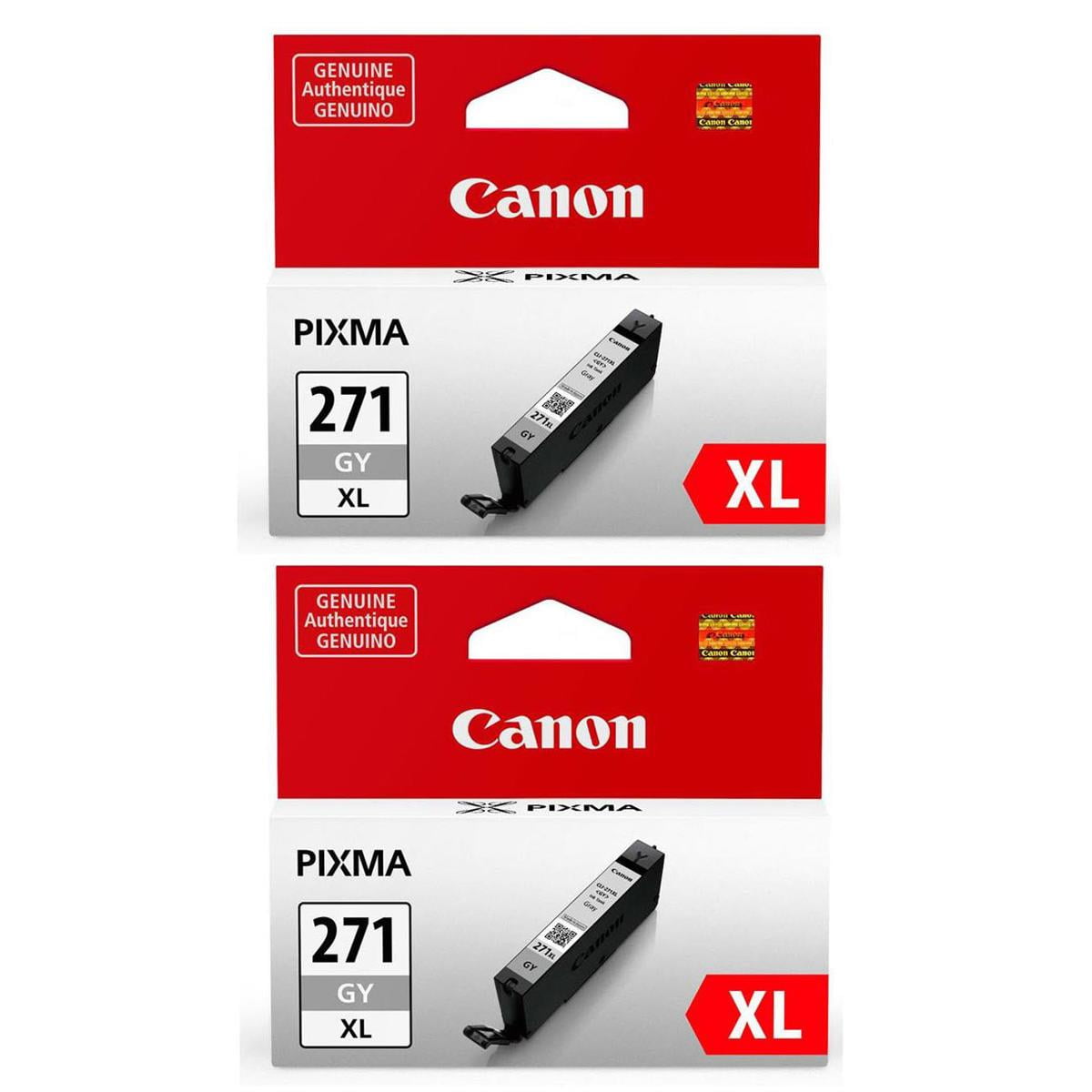 Canon 2 Pack CLI-271 XL Gray Ink Tank for PIXMA MG7720, TS8020, TS9020 ...