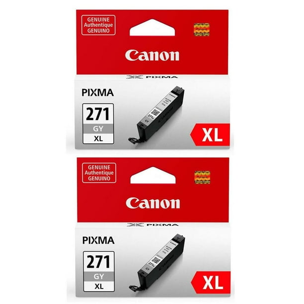 Canon 2 Pack CLI-271 XL Gray Ink Tank for PIXMA MG7720, TS8020, TS9020 ...