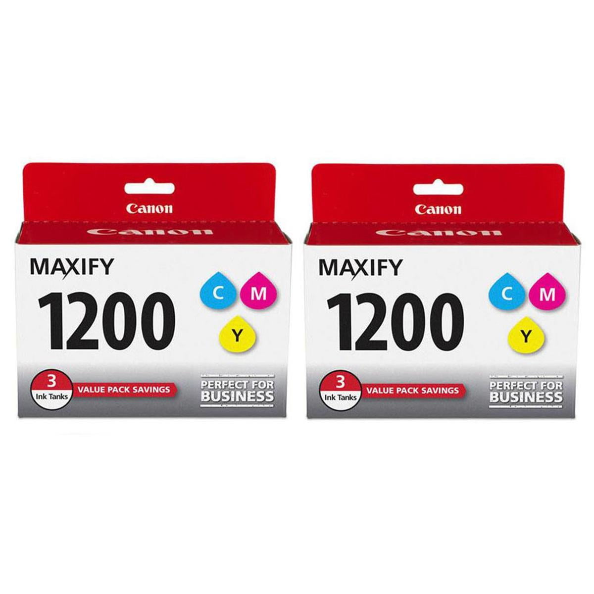 Canon 2 Pack PGI-1200 Cyan/Magenta/Yellow Ink Cartridges for MAXIFY ...