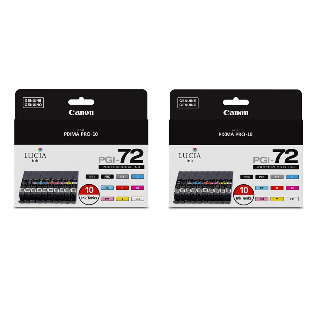 Canon 2 Pack PGI-72 10 Color Pack - Includes: Magenta, Yellow, Photo ...