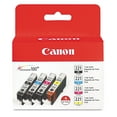 Canon Printer FINE Cartridges CLI-221, 4 Pack - Black, Cyan, Magenta ...