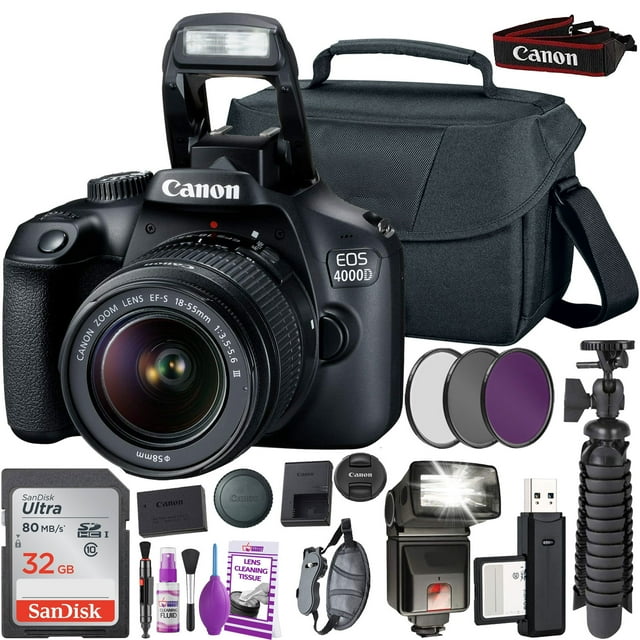 Canon 4000D DSLR Camera with EF-S 18-55mm Lens (International Version ...
