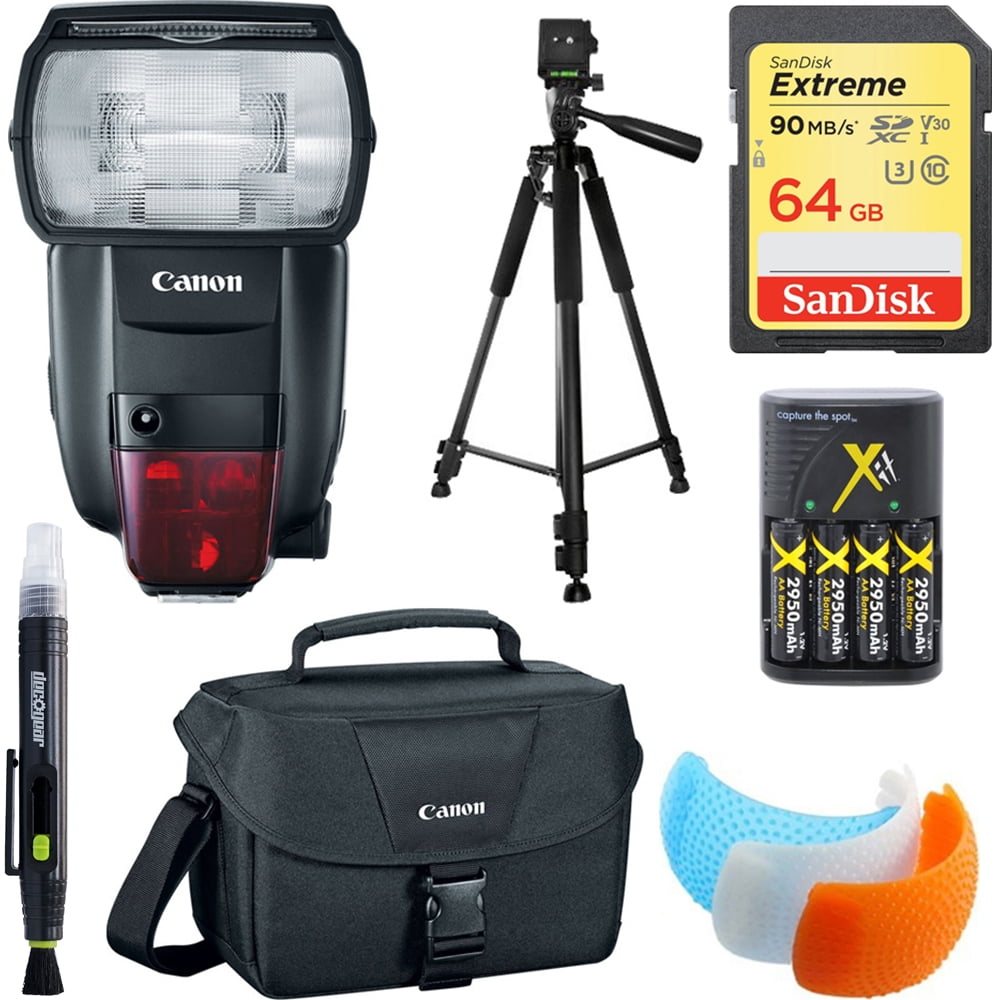 Canon 600EX II-RT Speedlite Flash, 64GB Card, Bag, and Accessories ...