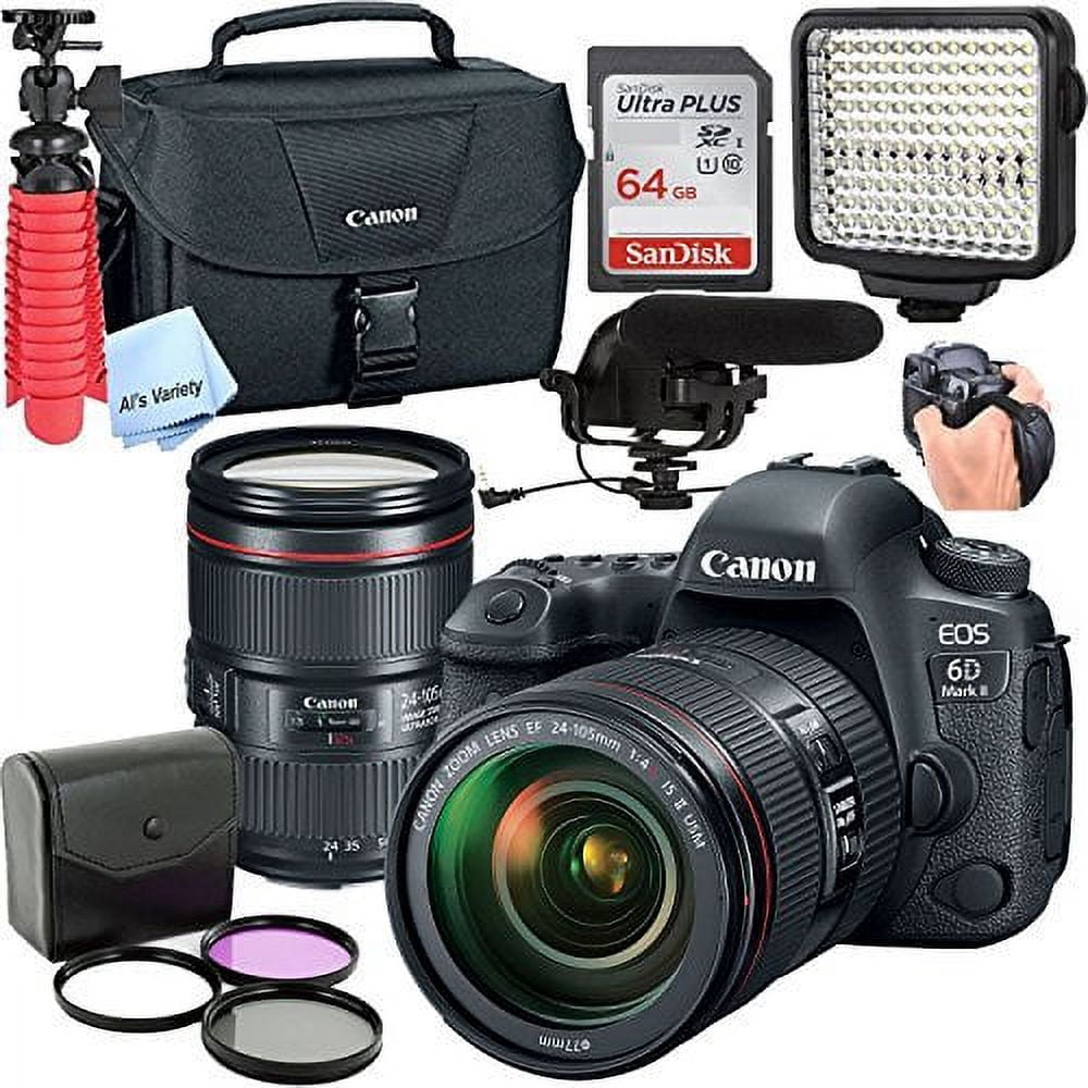 Canon 6D Mark II DSLR Camera with EF 24-105mm USM Lens ,Led Video Light ...