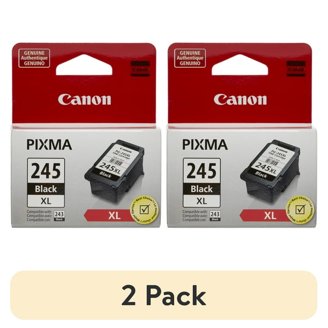 (2 pack) Canon 8278B001 (PG-245XL) ChromaLife100+ High-Yield Ink, Black ...