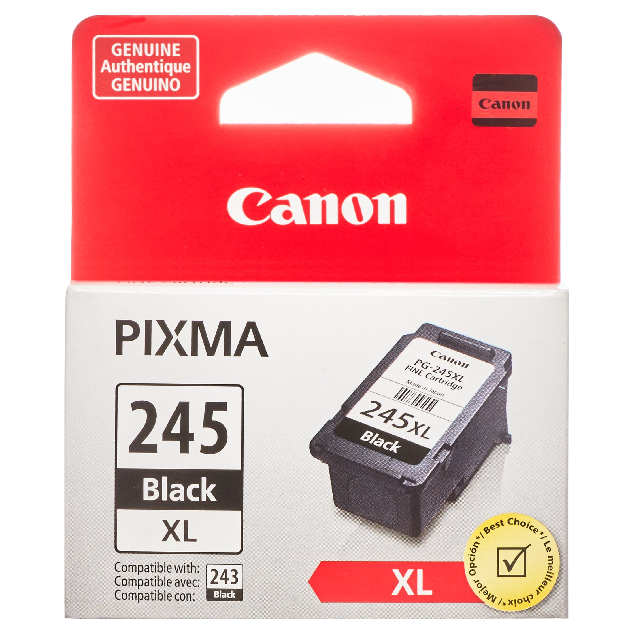 Canon PG-245XL High-Yield Black Ink Cartridge, ChromaLife100+ - Walmart.com