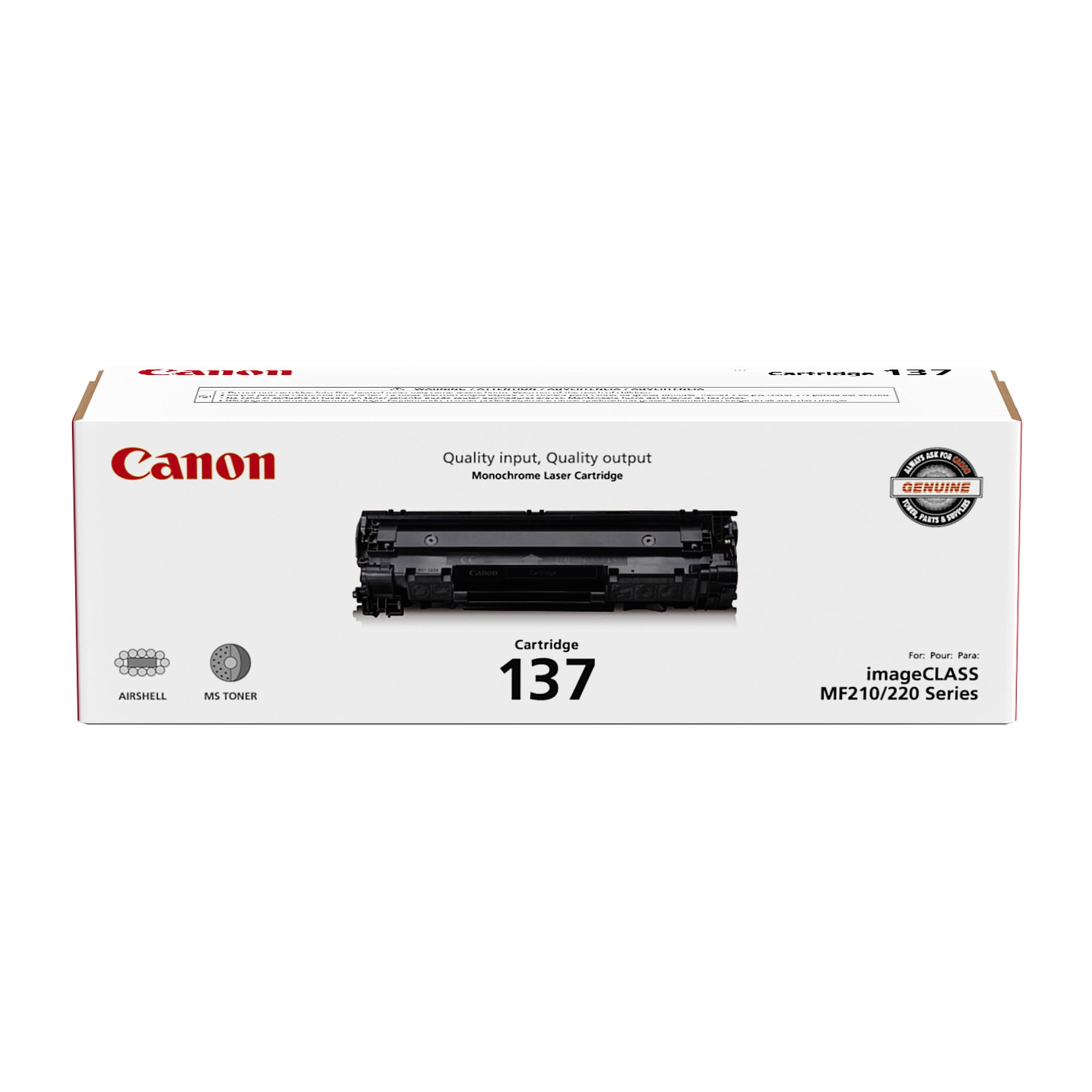 Canon 137 Black Toner, Laser Printer Cartridge for imageCLASS MF210/220 ...