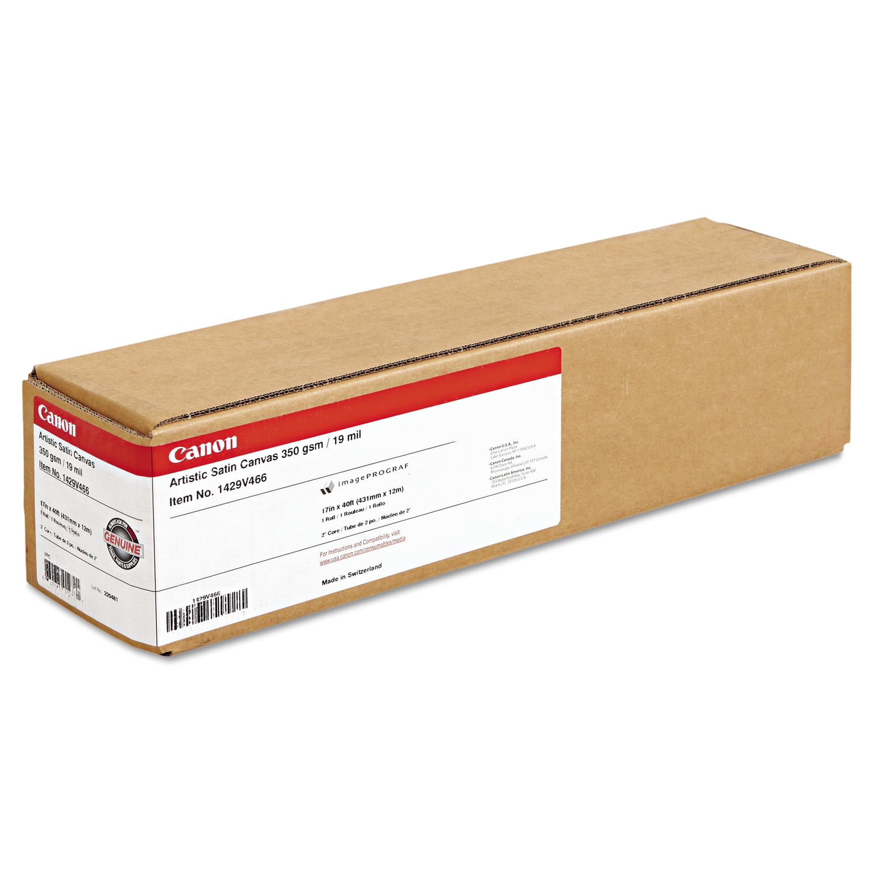 Canon Artistic Satin Canvas, 17" x 40 feet, Roll - Walmart.com
