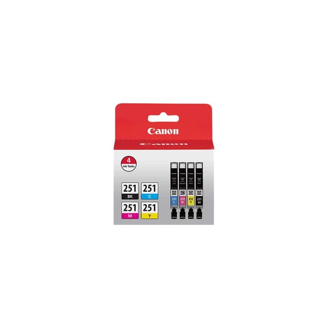 Canon CLI-251 Ink Cartridge - Combo Pack - Black/Cyan/Magenta/Yellow ...