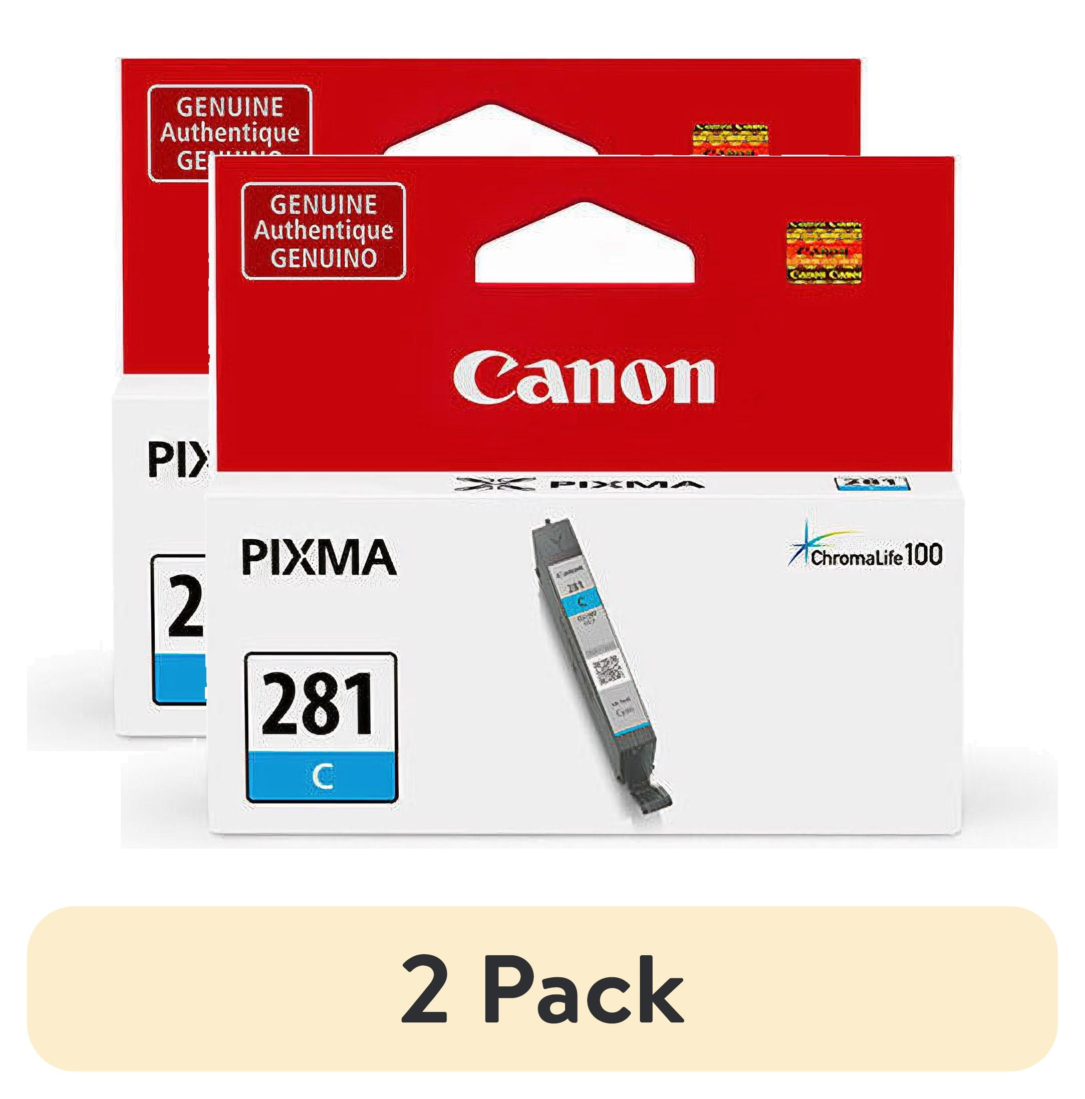 (2 pack) Canon CLI-281 C Cyan Ink Cartridge - Walmart.com