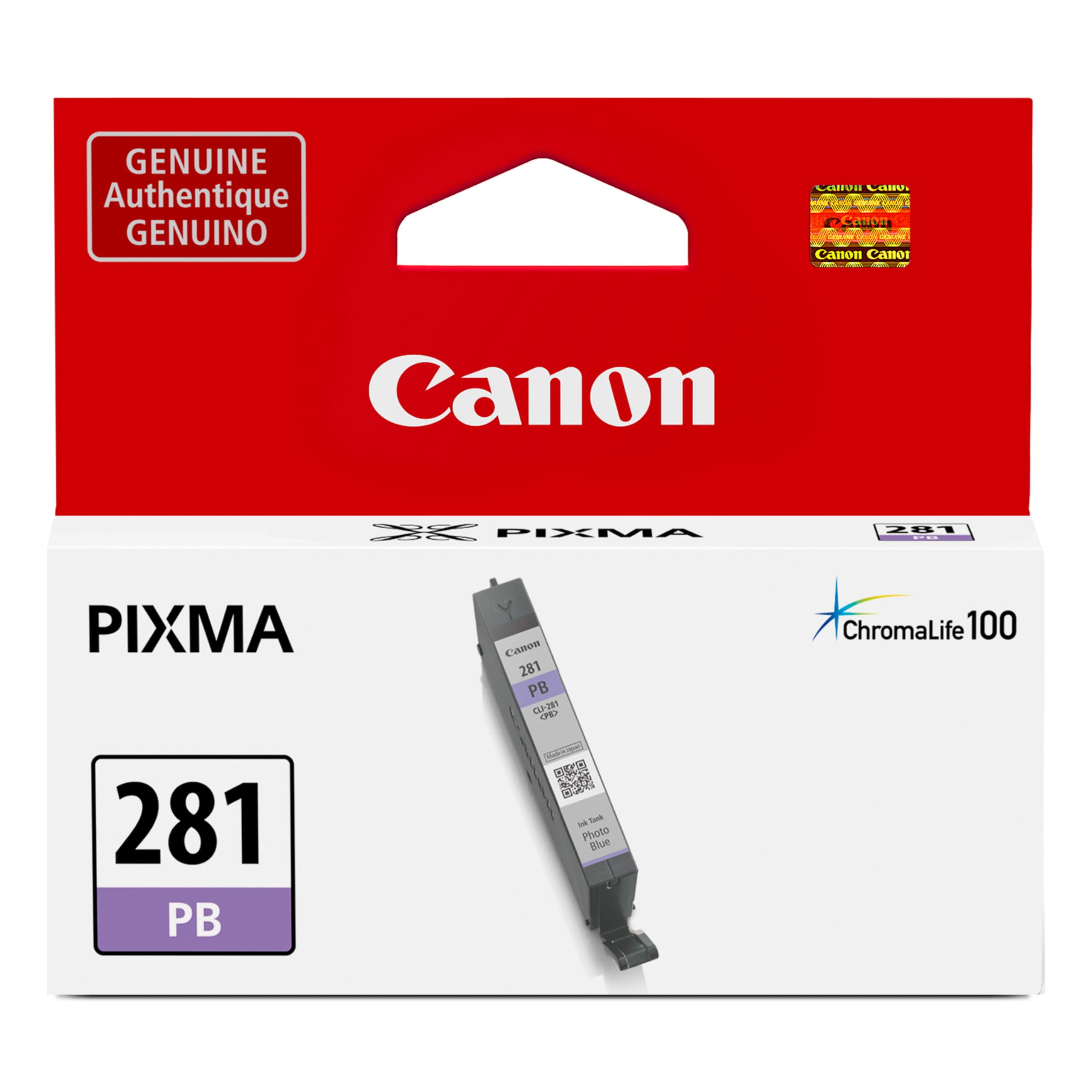 Canon Genuine Ink Cartridge CLI-281 Photo Blue Ink - Walmart Business ...
