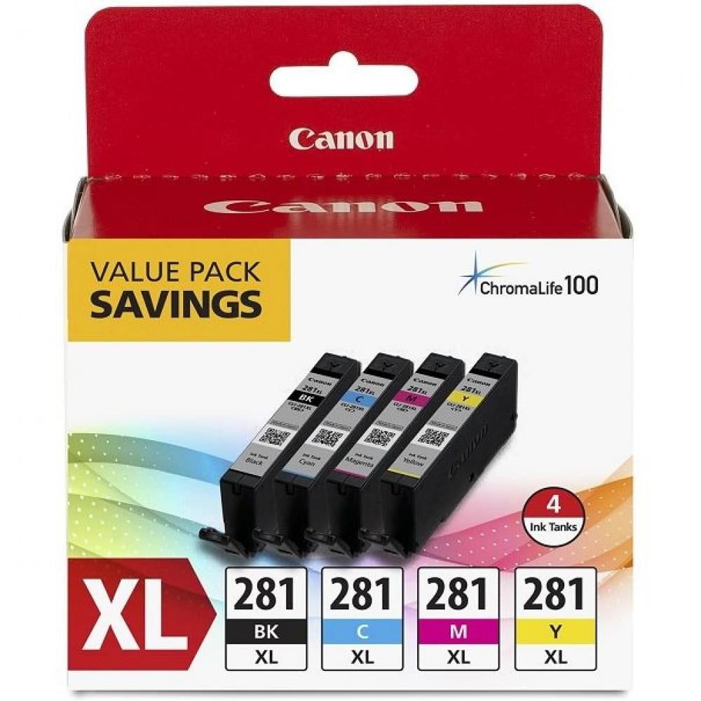 Canon CLI-281 XL 4 Pack Ink Cartridge - ChromaLife100, 8.3 ml ...