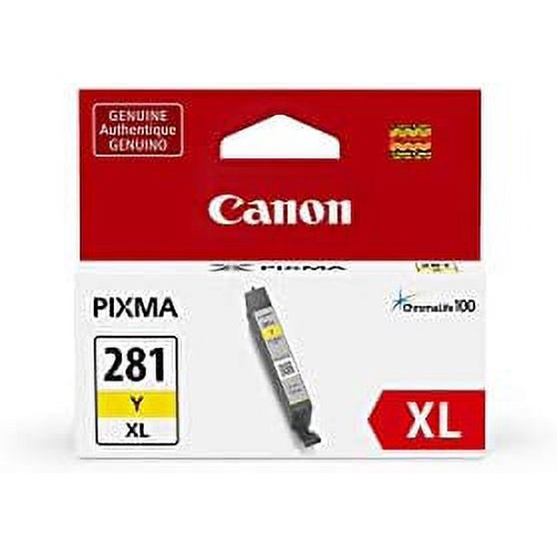 Canon CLI-281XL Yellow Ink Tank, Compatible to TR8520,TR7520,TS9120 ...