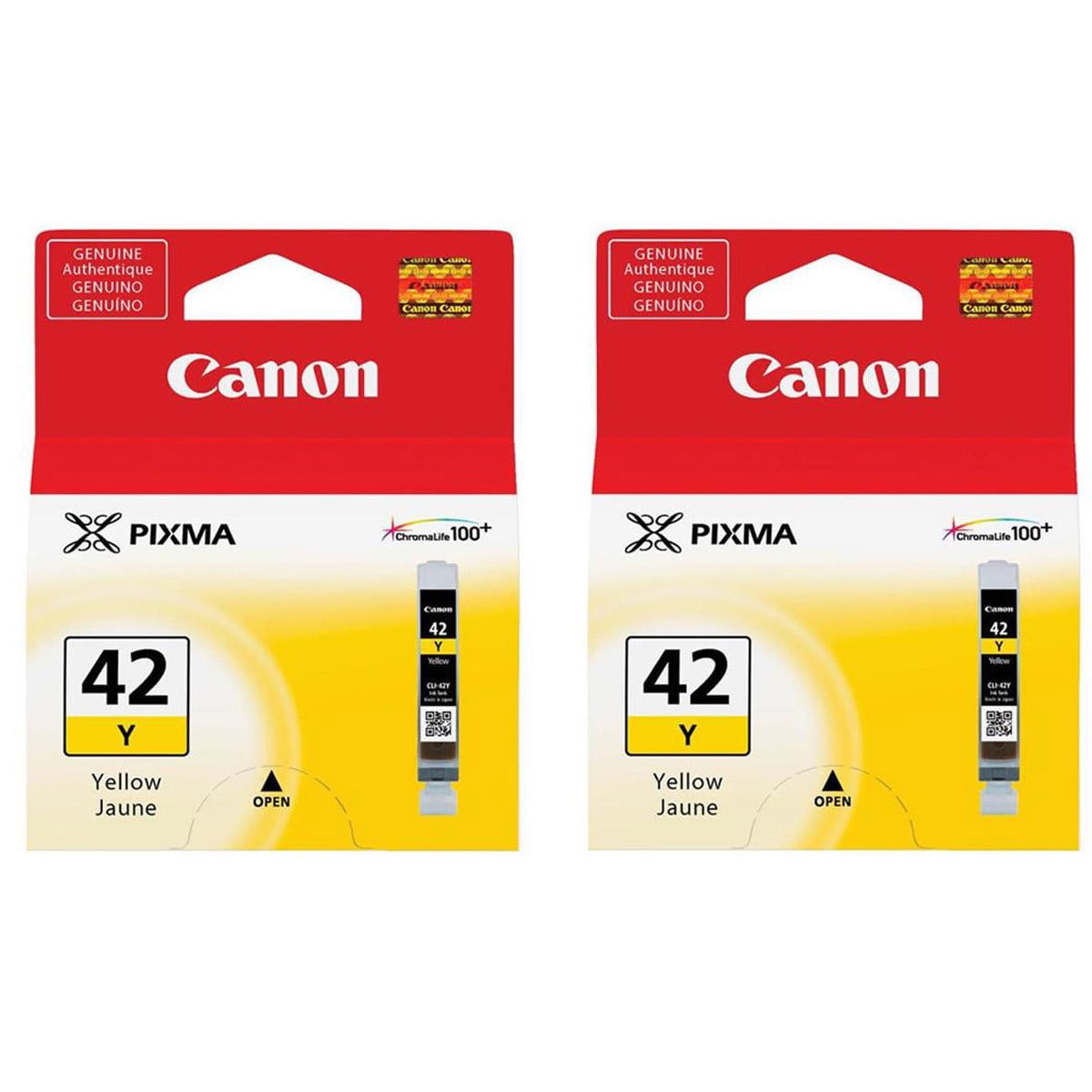 Canon CLI-42 Yellow Ink Cartridge for Pixma PRO-100 Inkjet Printer, 2 ...