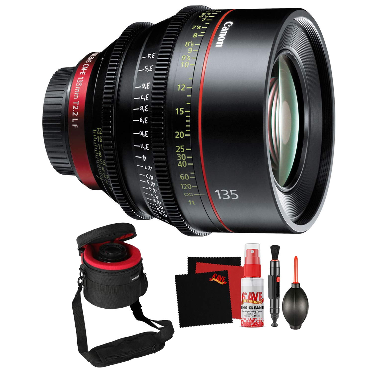 Canon CN-E 135mm T2.2 L F Cinema Prime Lens (EF Mount) Professional ...