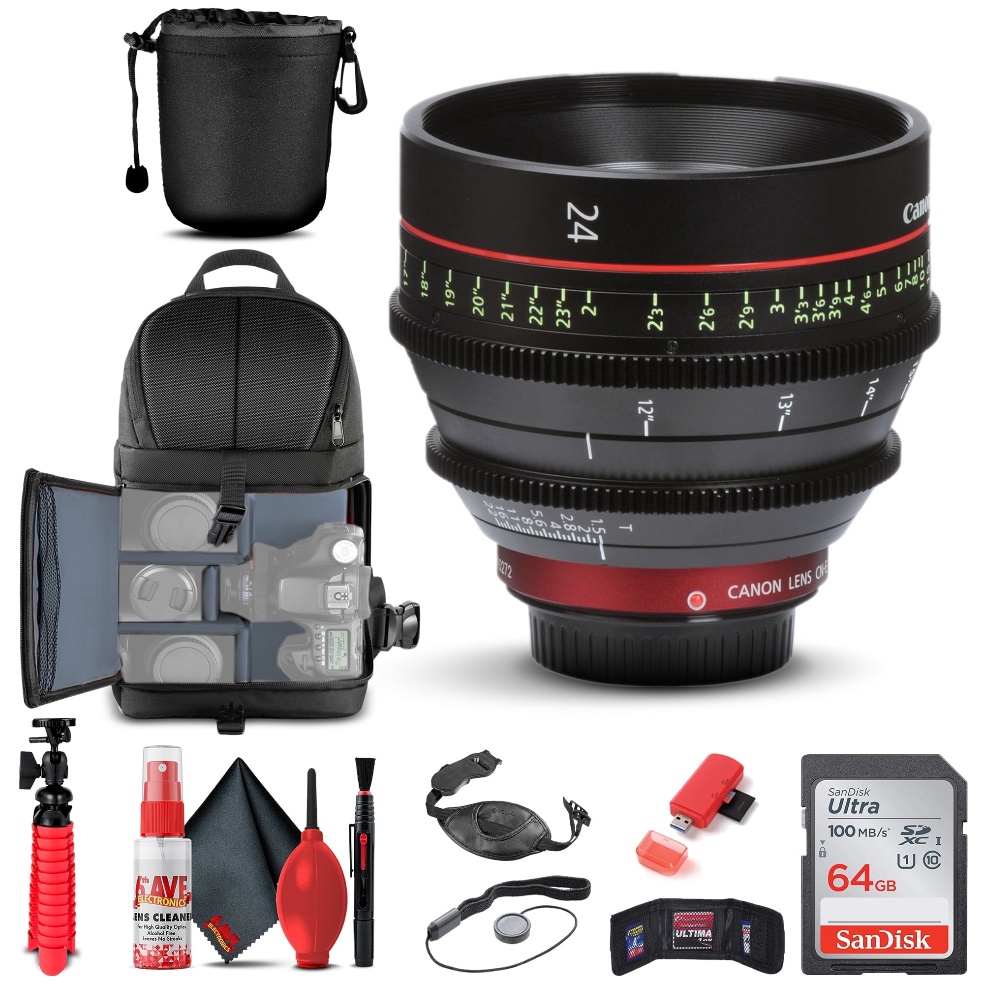 Canon CN-E 24mm T1.5 L F Cinema Prime Lens (EF Mount) 6569B001 ...