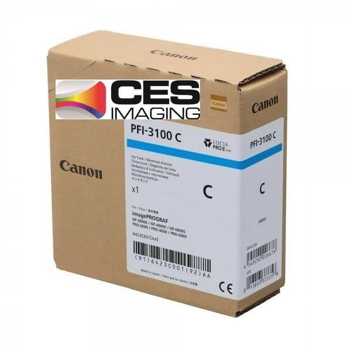 Canon Canon PFI-3100 Pigment Ink Tank, 160ml Capacity, Cyan - Walmart ...