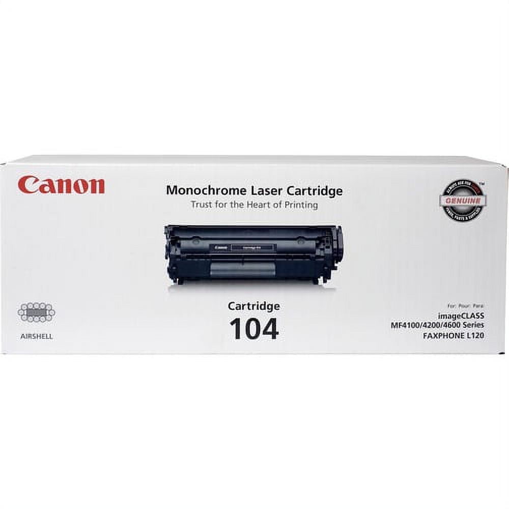 Canon 104 Original Black Laser Toner Cartridge - Yield 2000 Pages ...