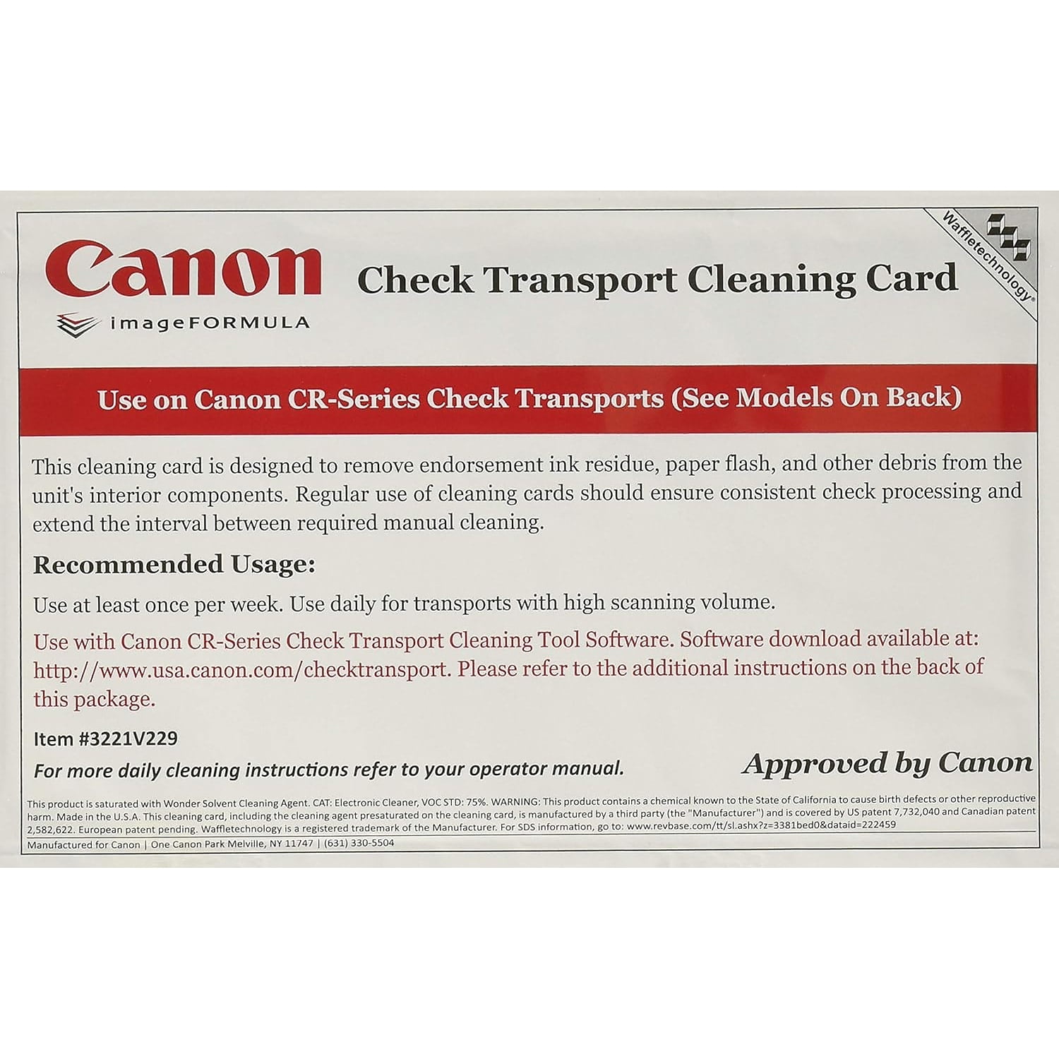 Canon Check Transport Cleaning Card - scanner cleaning card - Walmart.com