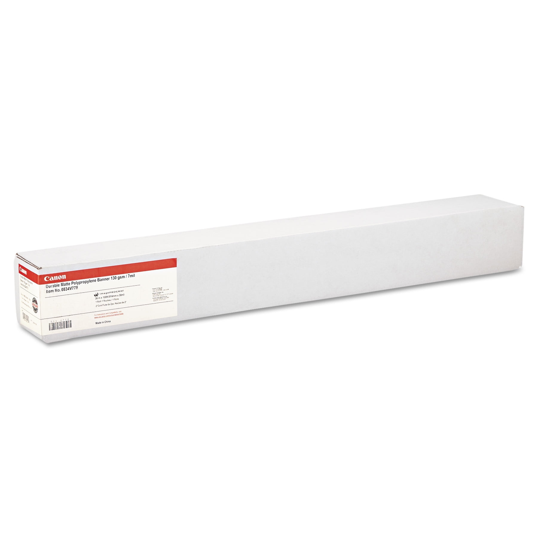 Canon Durable Matte Polypropylene Banner Paper, 36" x 100 feet, Roll ...