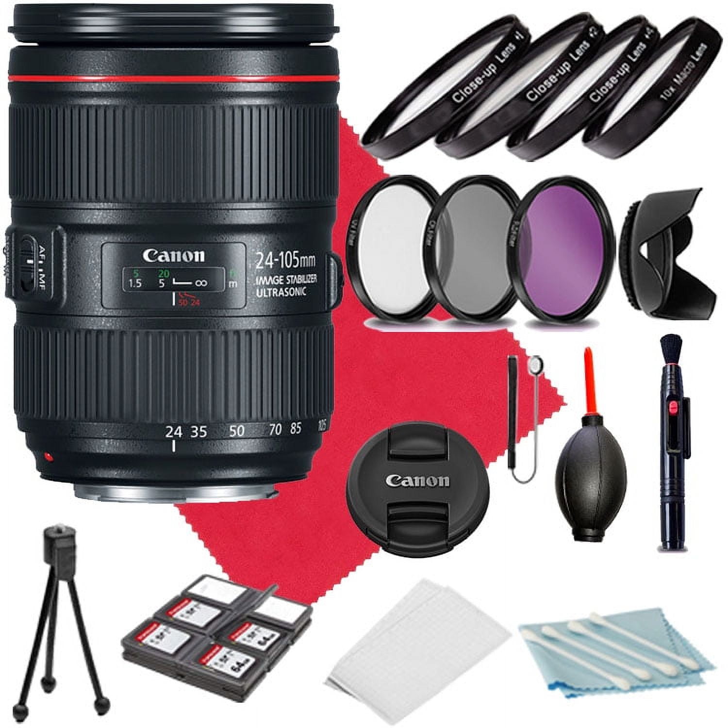 Canon EF 24-105mm f/4L IS II USM Lens + Hood+Macro Lens's+COMMANDER ...
