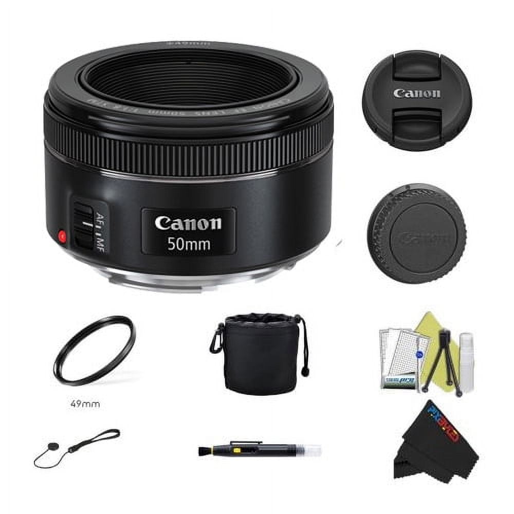 Canon EF 50mm f/1.8 STM Lens + Pixi Accessory Bundle Kit - Walmart ...