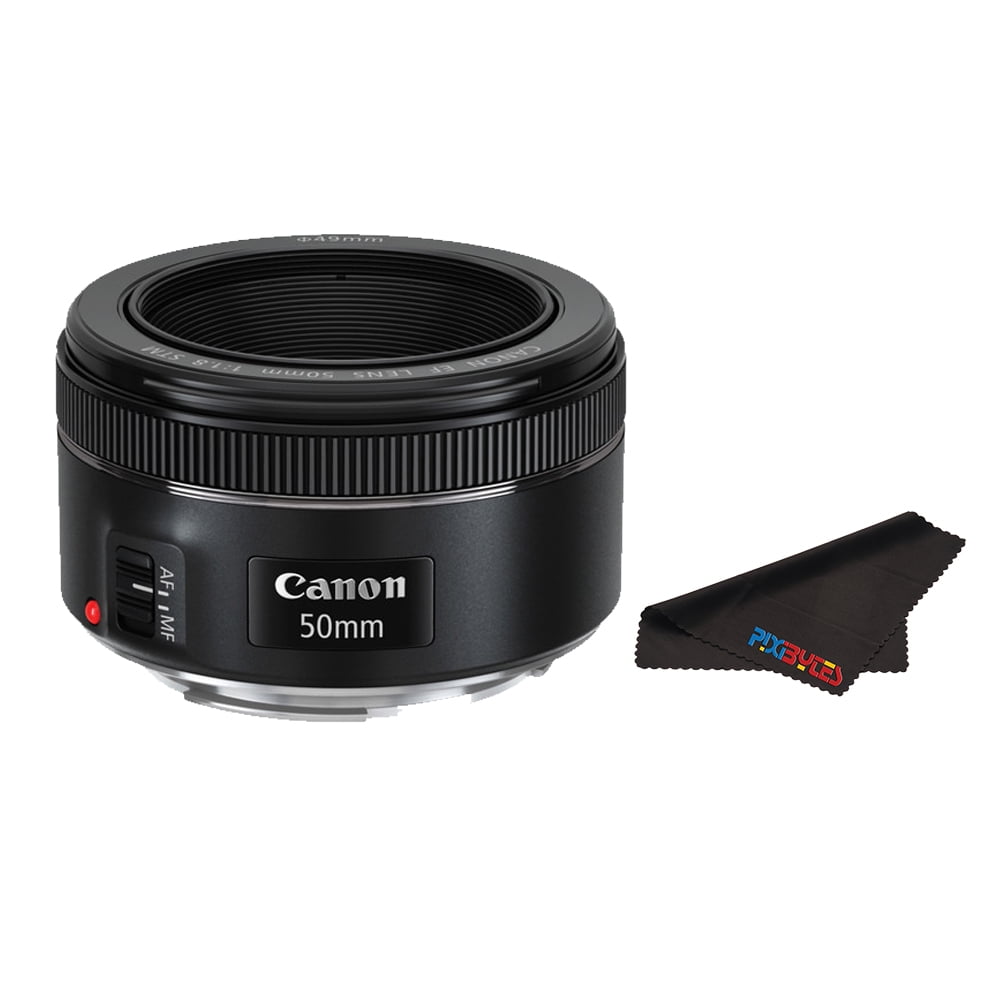 Canon EF 50mm f/1.8 STM Lens + Pixi Cleaning Cloth - Walmart Business ...